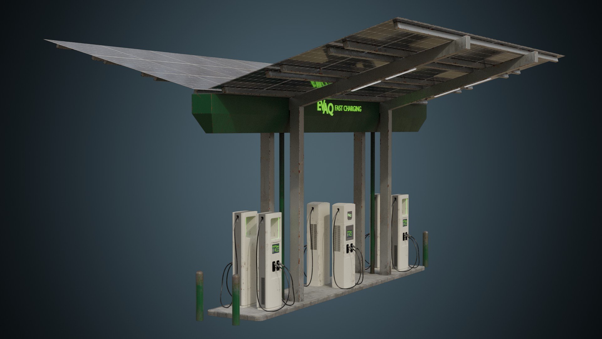 3D Solar Charging Station 1B model - TurboSquid 2030249
