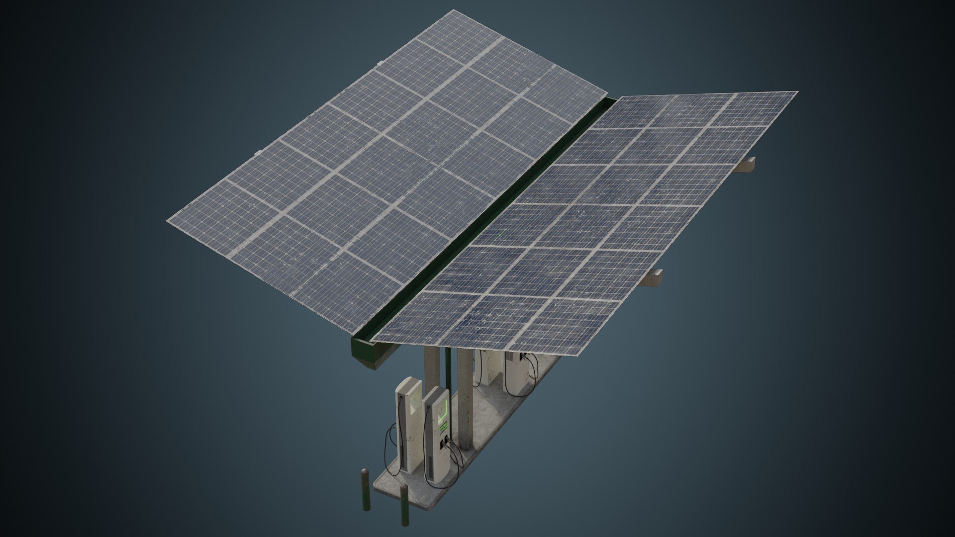 3D Solar Charging Station 1B Model - TurboSquid 2030249