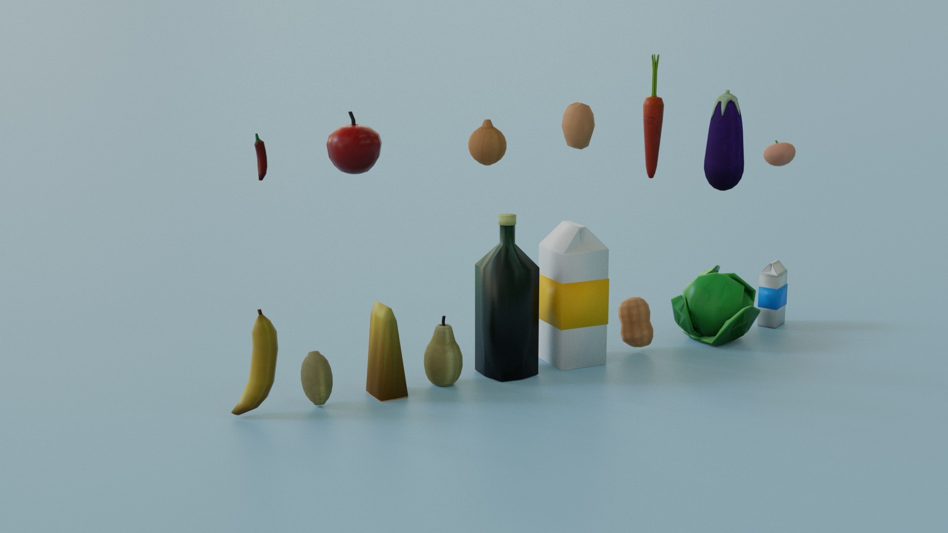 3D Food Low-poly - TurboSquid 1874205
