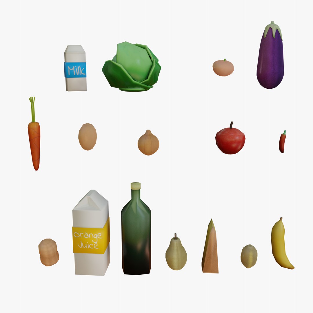 3D Food Low-poly - TurboSquid 1874205