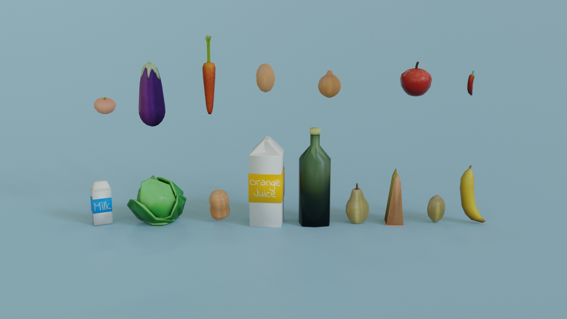 3D Food Low-poly - TurboSquid 1874205