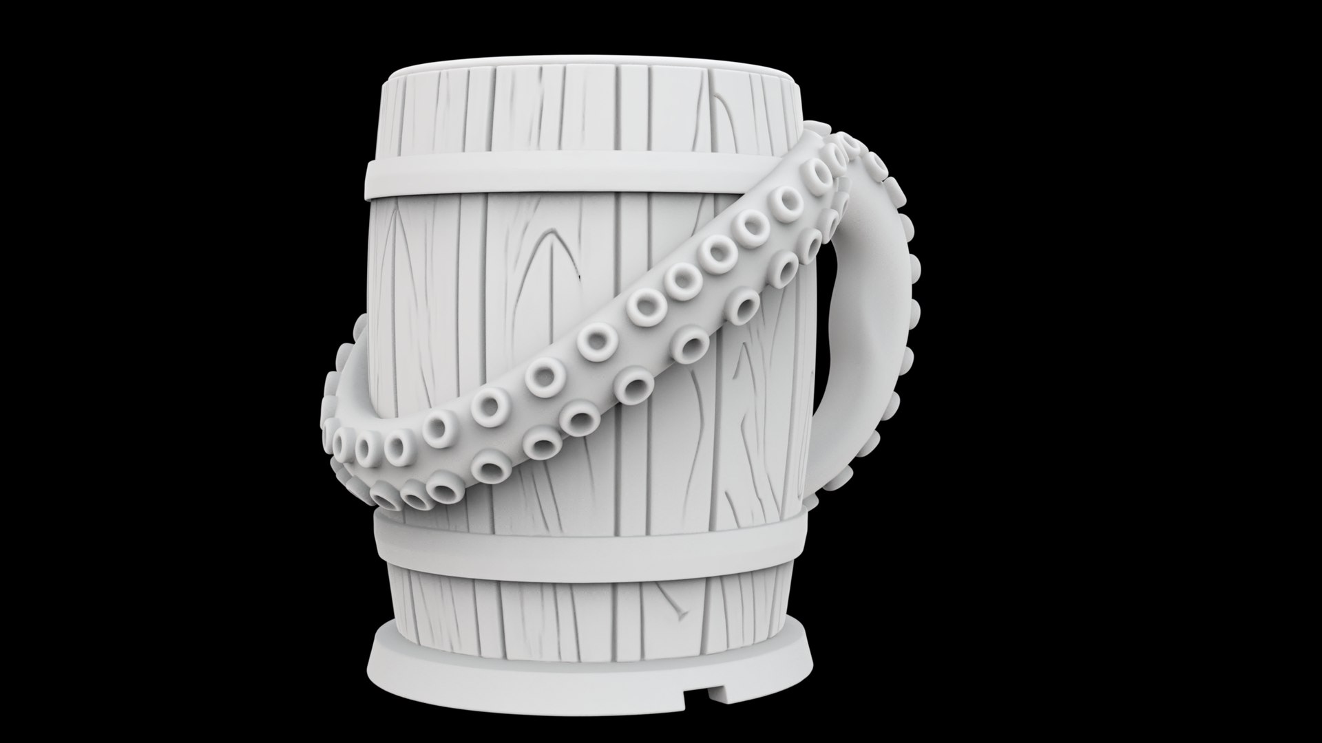 Kraken Barrel Pint Holder 3D Printable Utility Mug 3D Model - TurboSquid 2457260