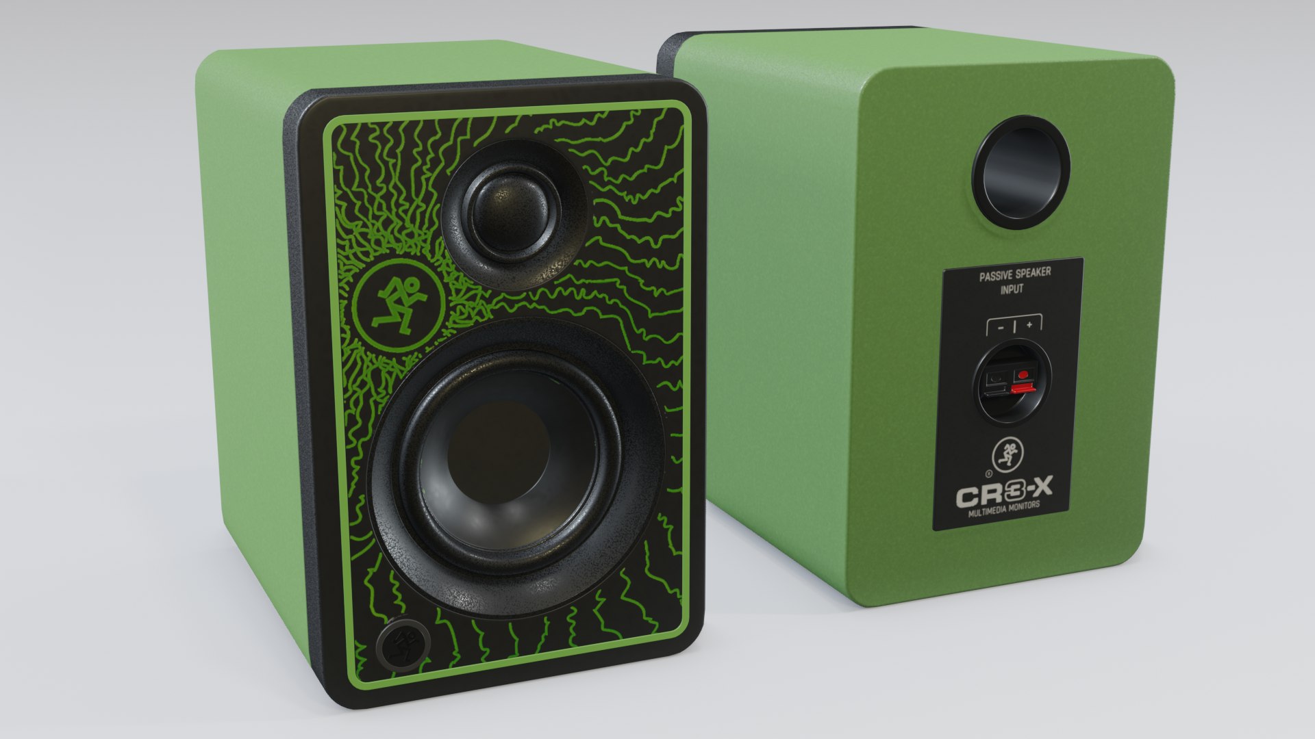 Studio Monitors Mackie CR3-X Green Lightning Model - TurboSquid 1957610