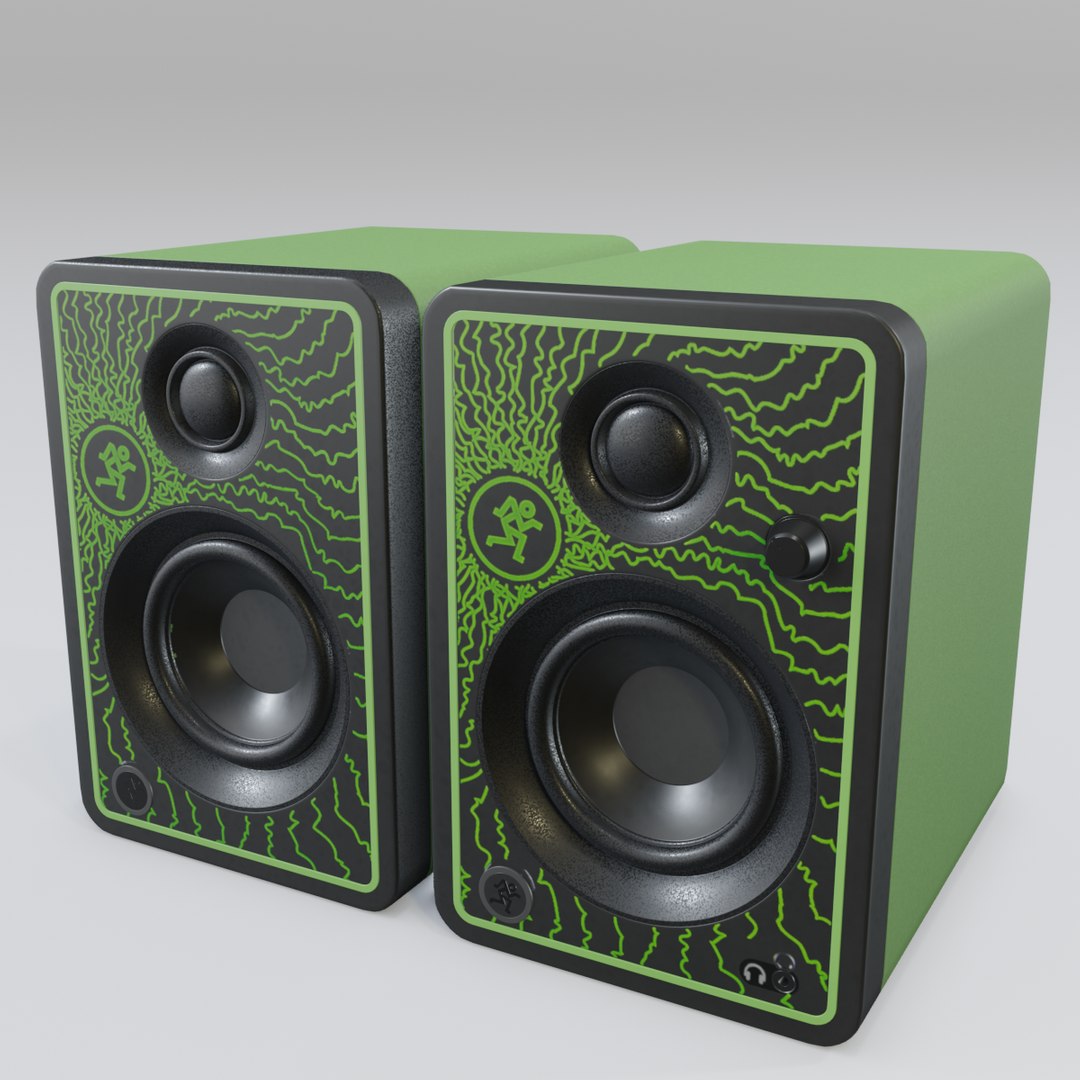 Studio Monitors Mackie CR3-X Green Lightning Model - TurboSquid 1957610