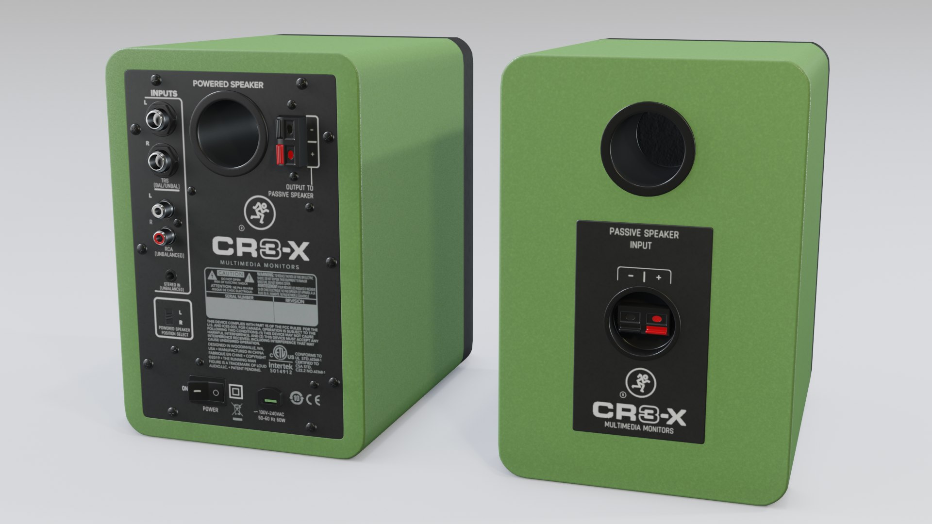 Studio Monitors Mackie CR3-X Green Lightning Model - TurboSquid 1957610
