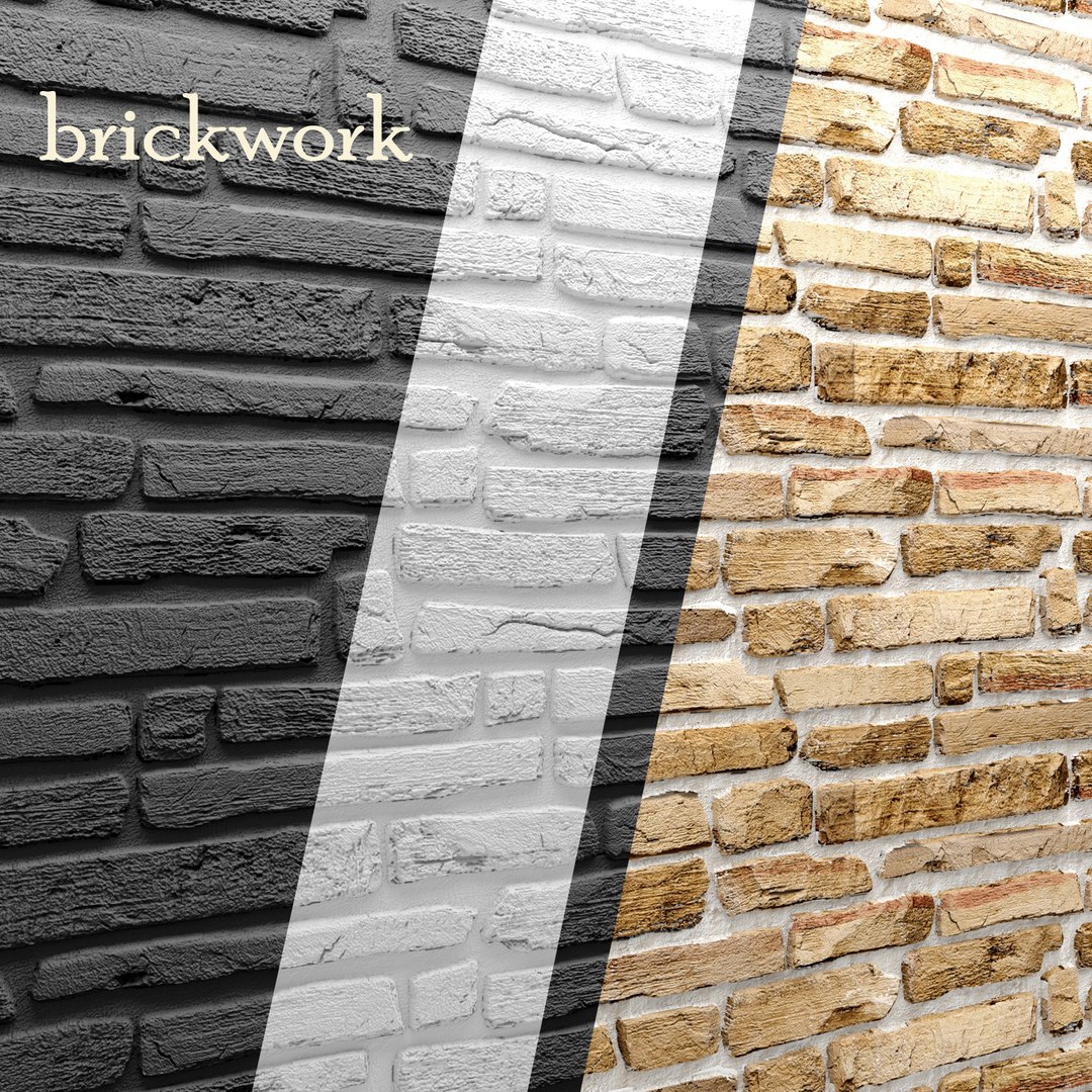 bricks wall 3d model