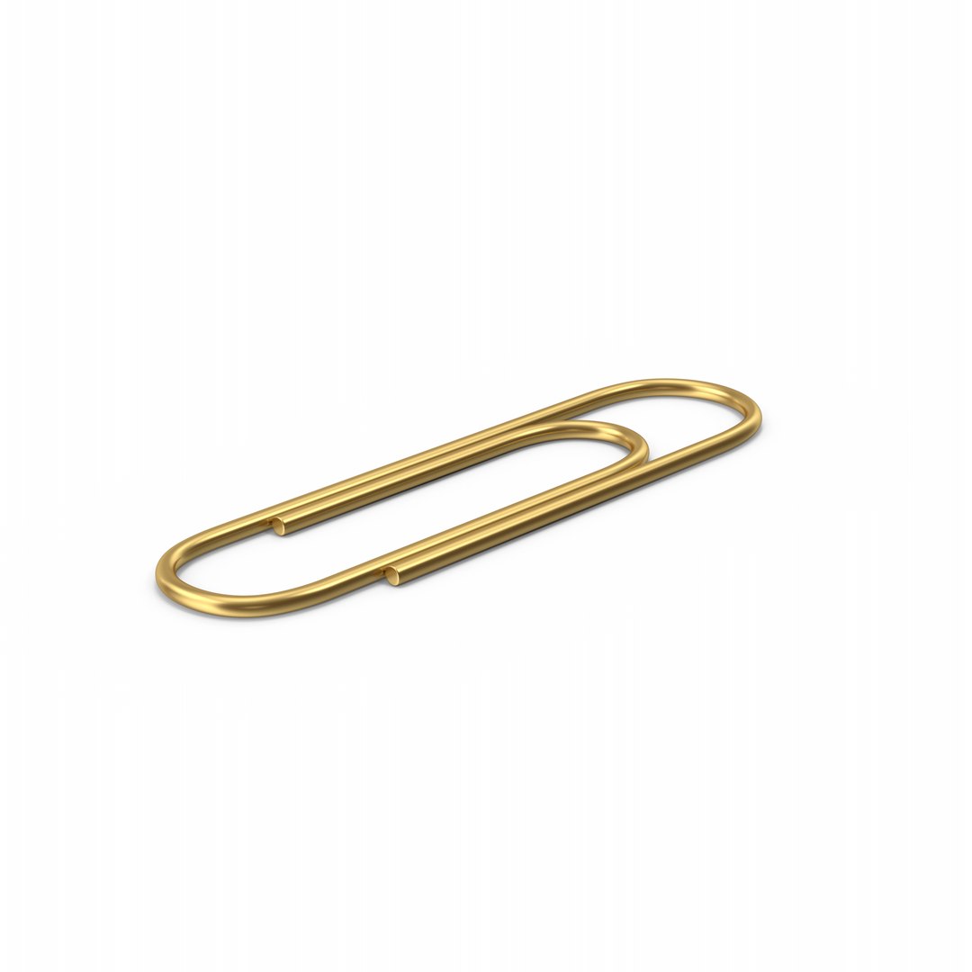 3D model Gold Paper Clip - TurboSquid 2053371