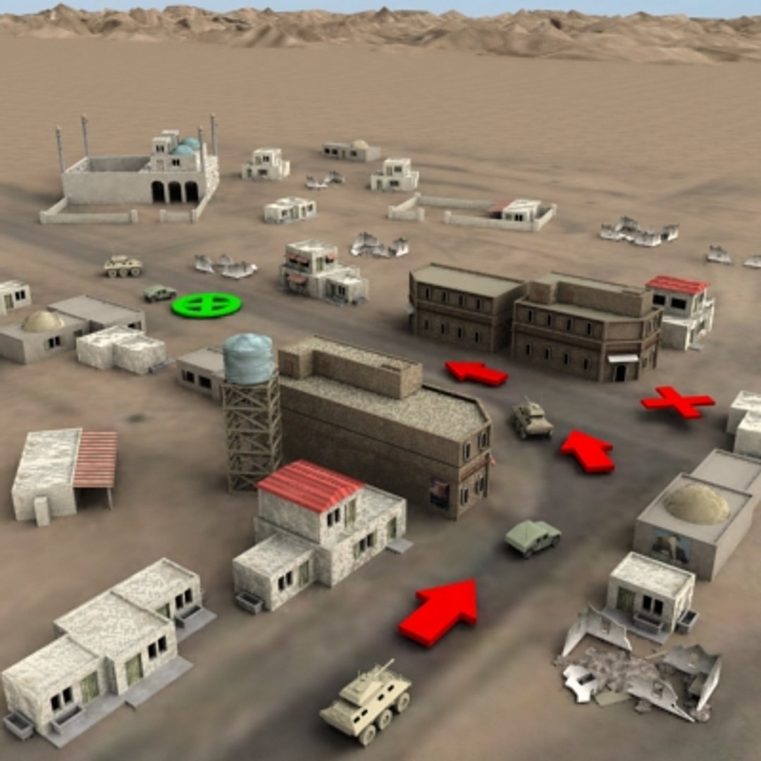 3d Arab Village Scenario Model