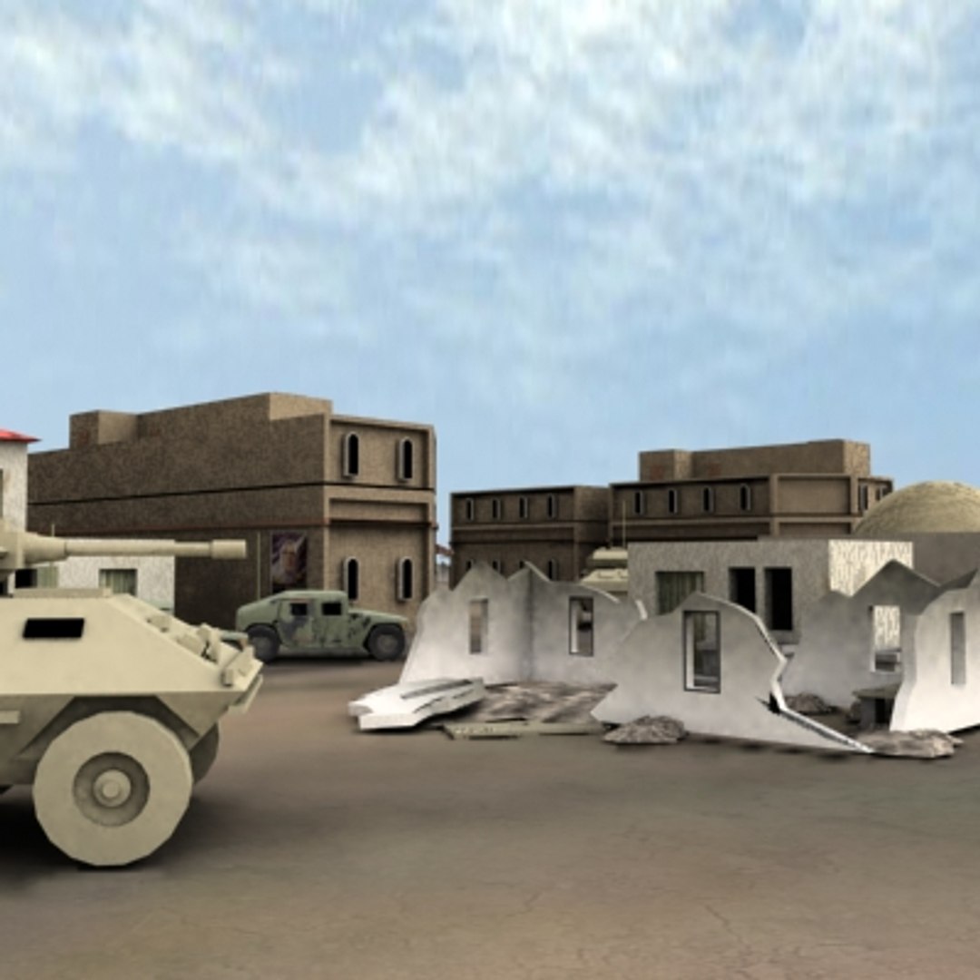 3d Arab Village Scenario Model