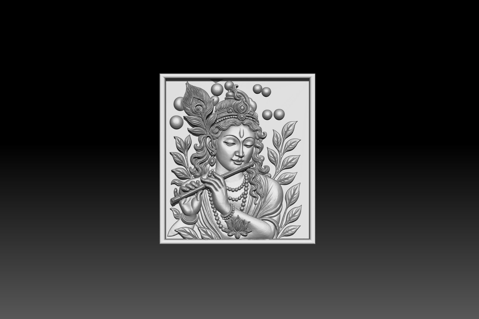 Lord Krishna Relief 3D Modell STL für 3D-Druck CNC-Schnitzerei 3D ...