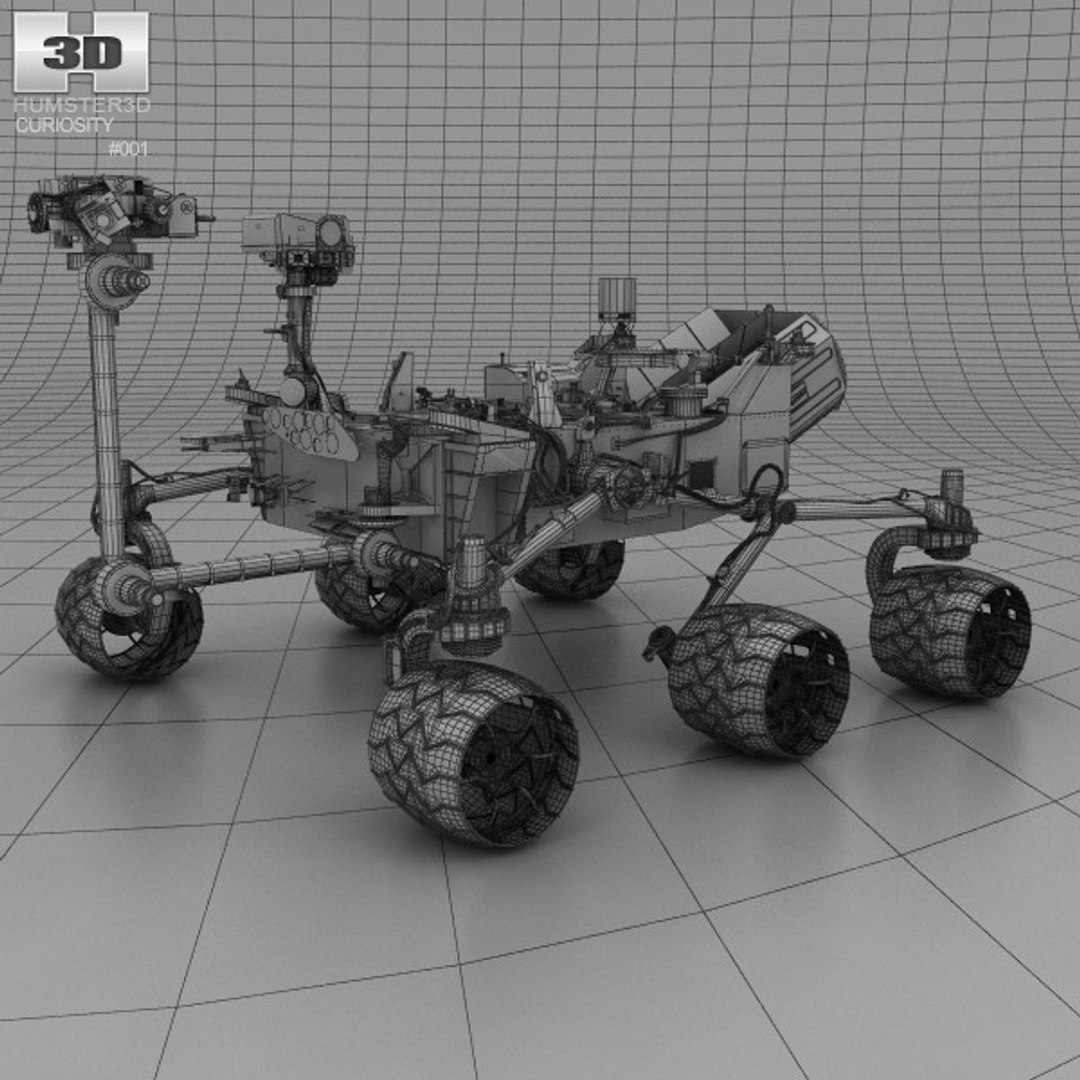 curiosity mars rover 3d model