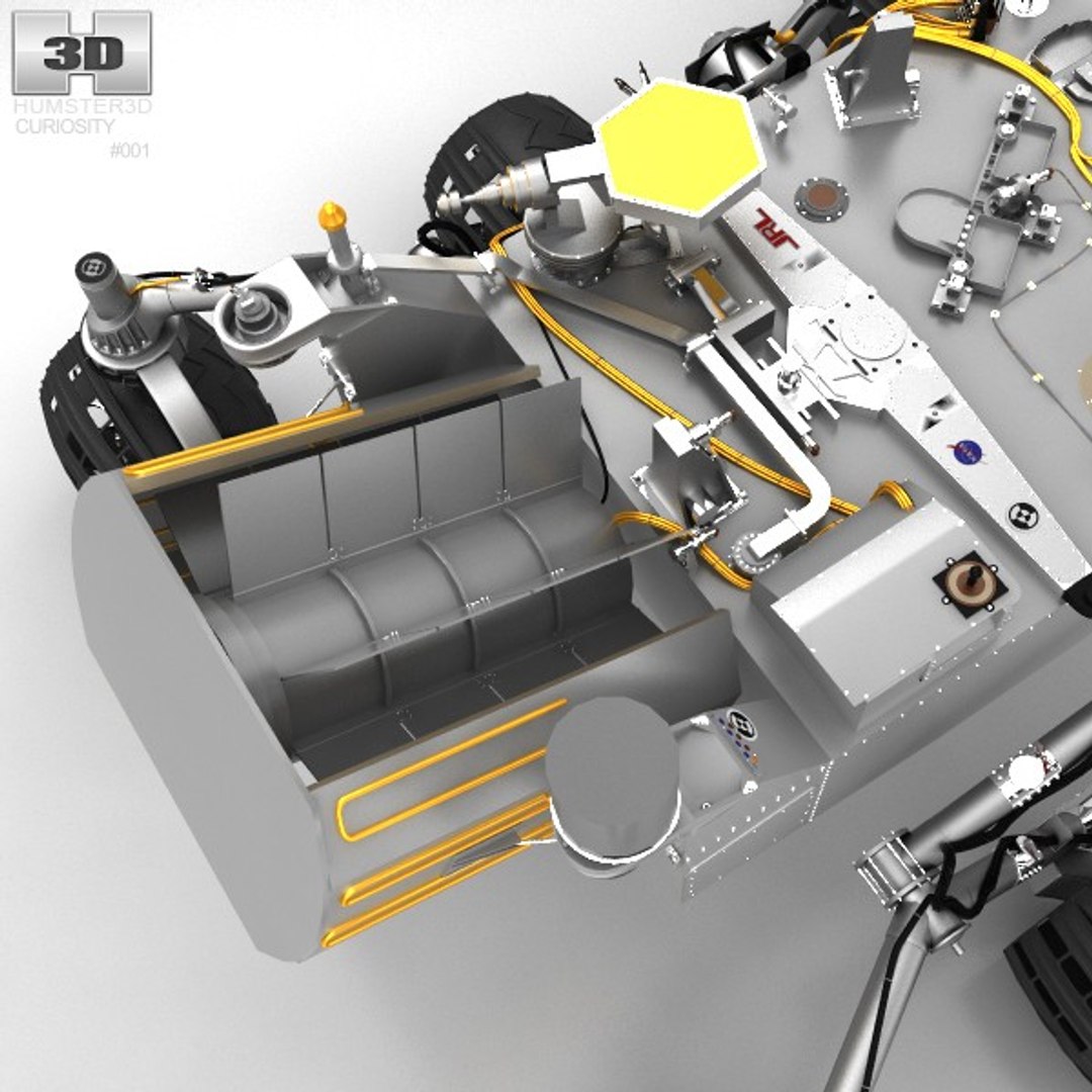 curiosity mars rover 3d model