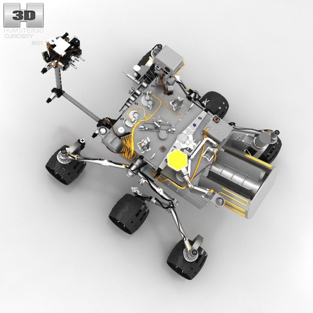 curiosity mars rover 3d model