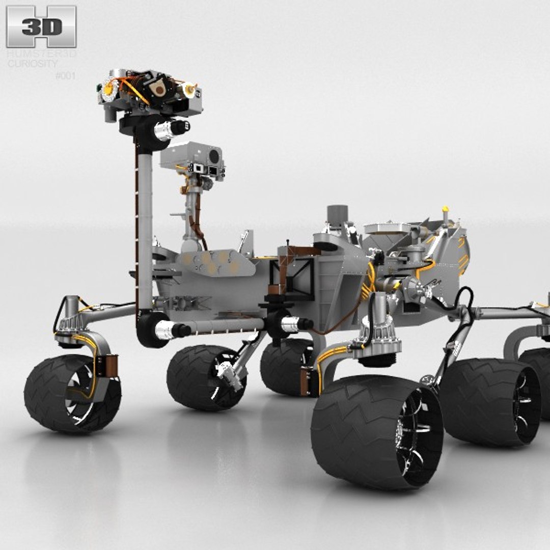 curiosity mars rover 3d model