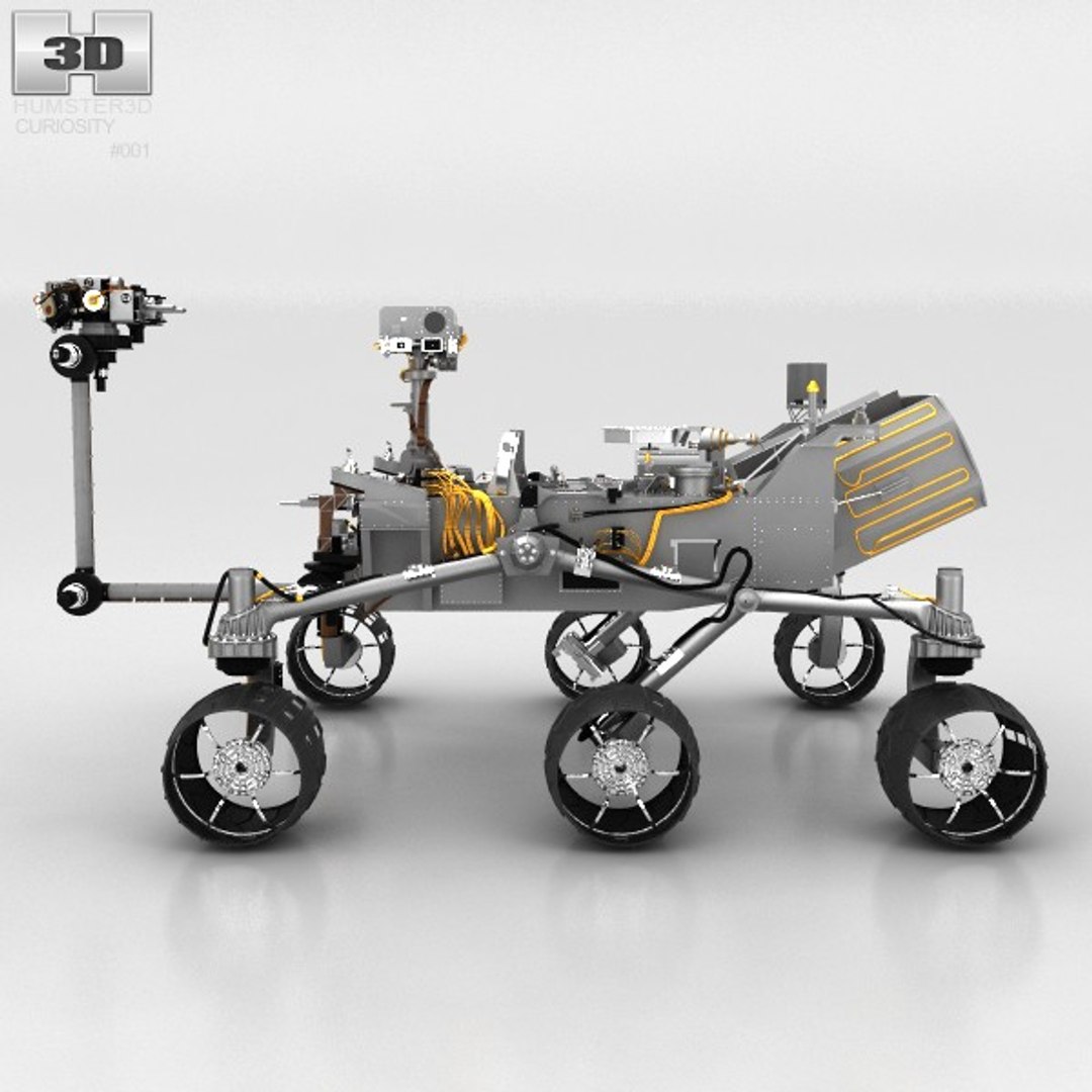 curiosity mars rover 3d model