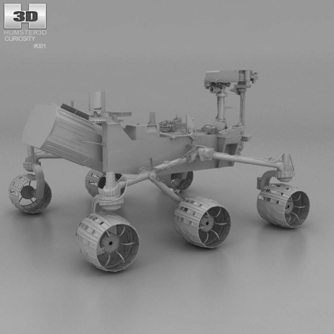 curiosity mars rover 3d model