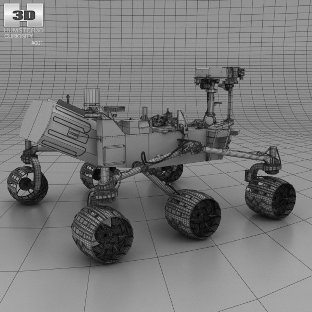 curiosity mars rover 3d model