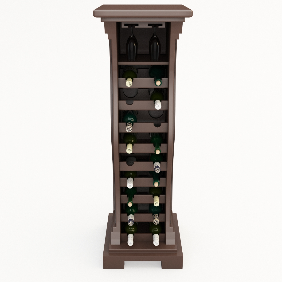 3d model of wine 5 rack