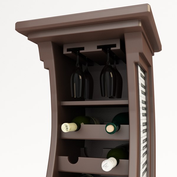 3d model of wine 5 rack