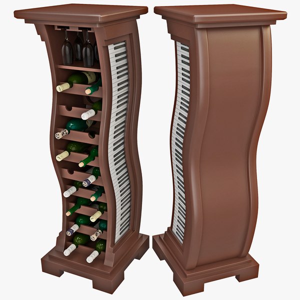 3d model of wine 5 rack