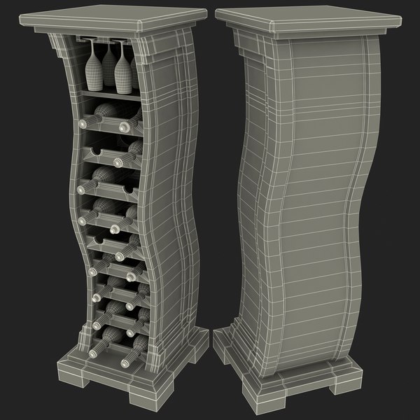 3d model of wine 5 rack