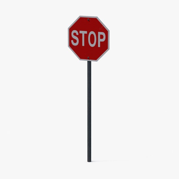 3d stop sign