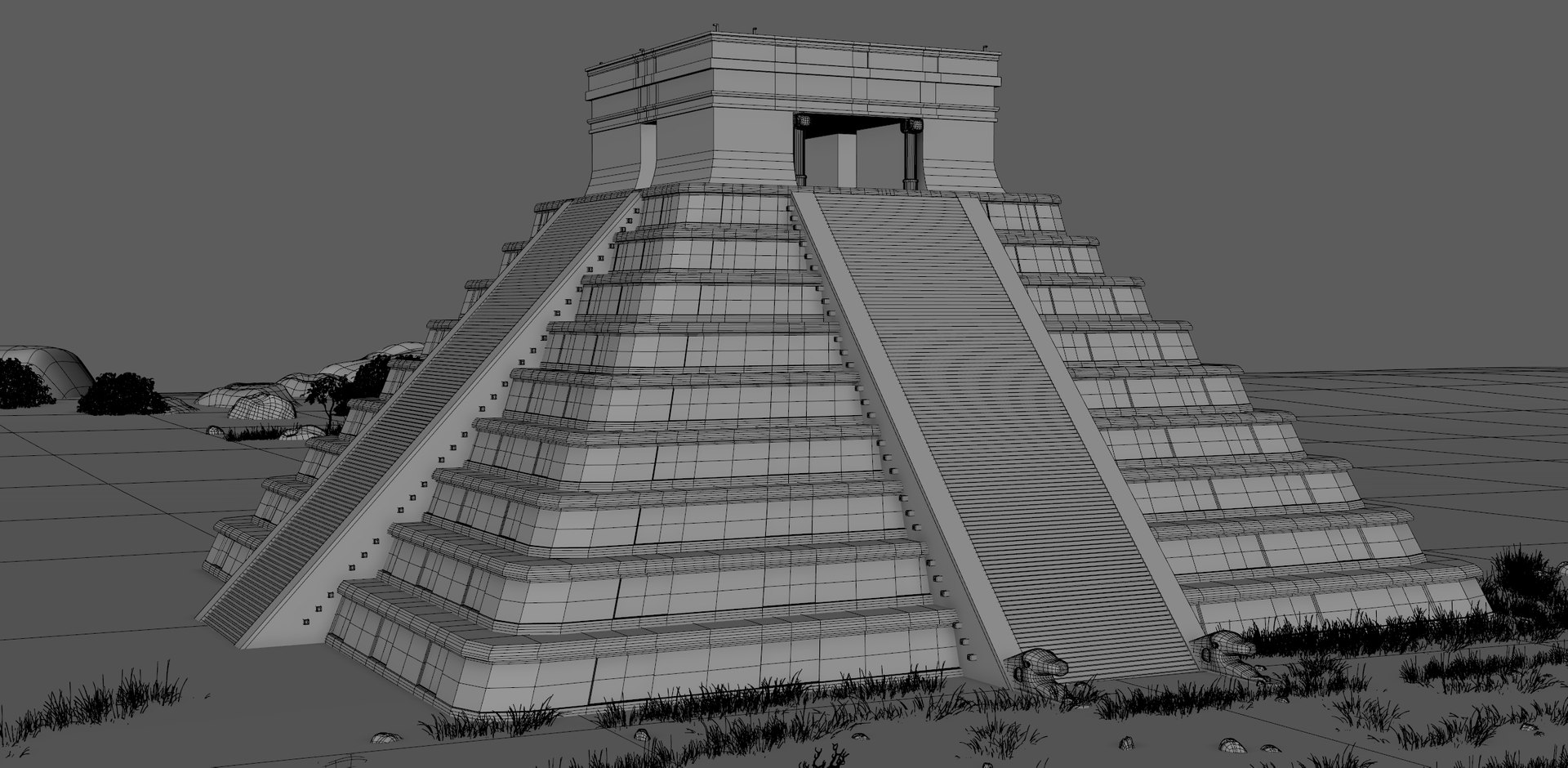 Itza Mayan Pyramid Model - TurboSquid 1328567