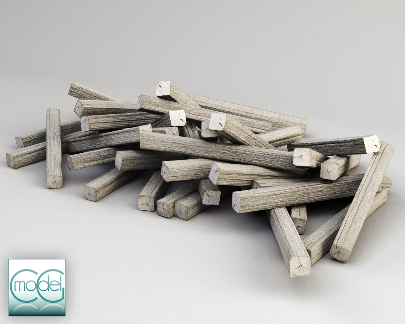 3d Model Wood Pile