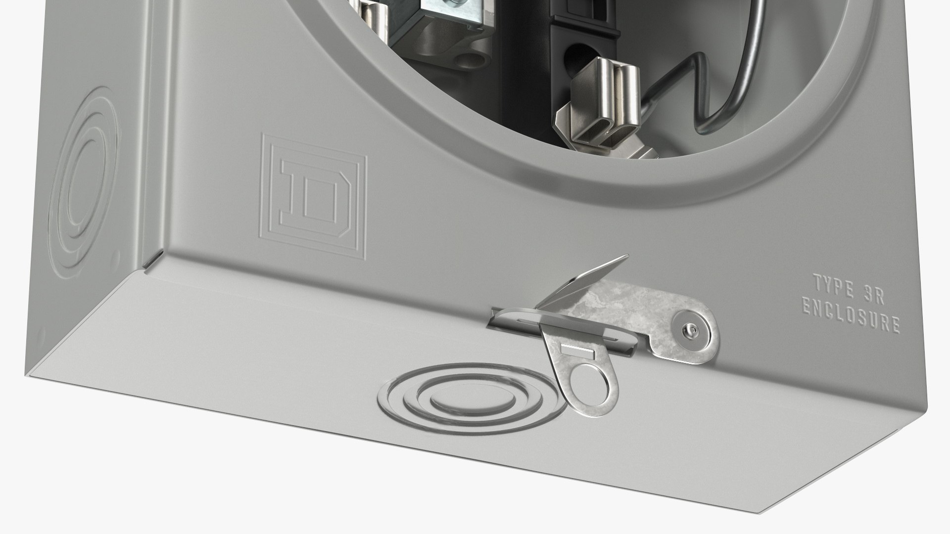 3D Square D Individual Electricity Meter Socket model - TurboSquid 1912581