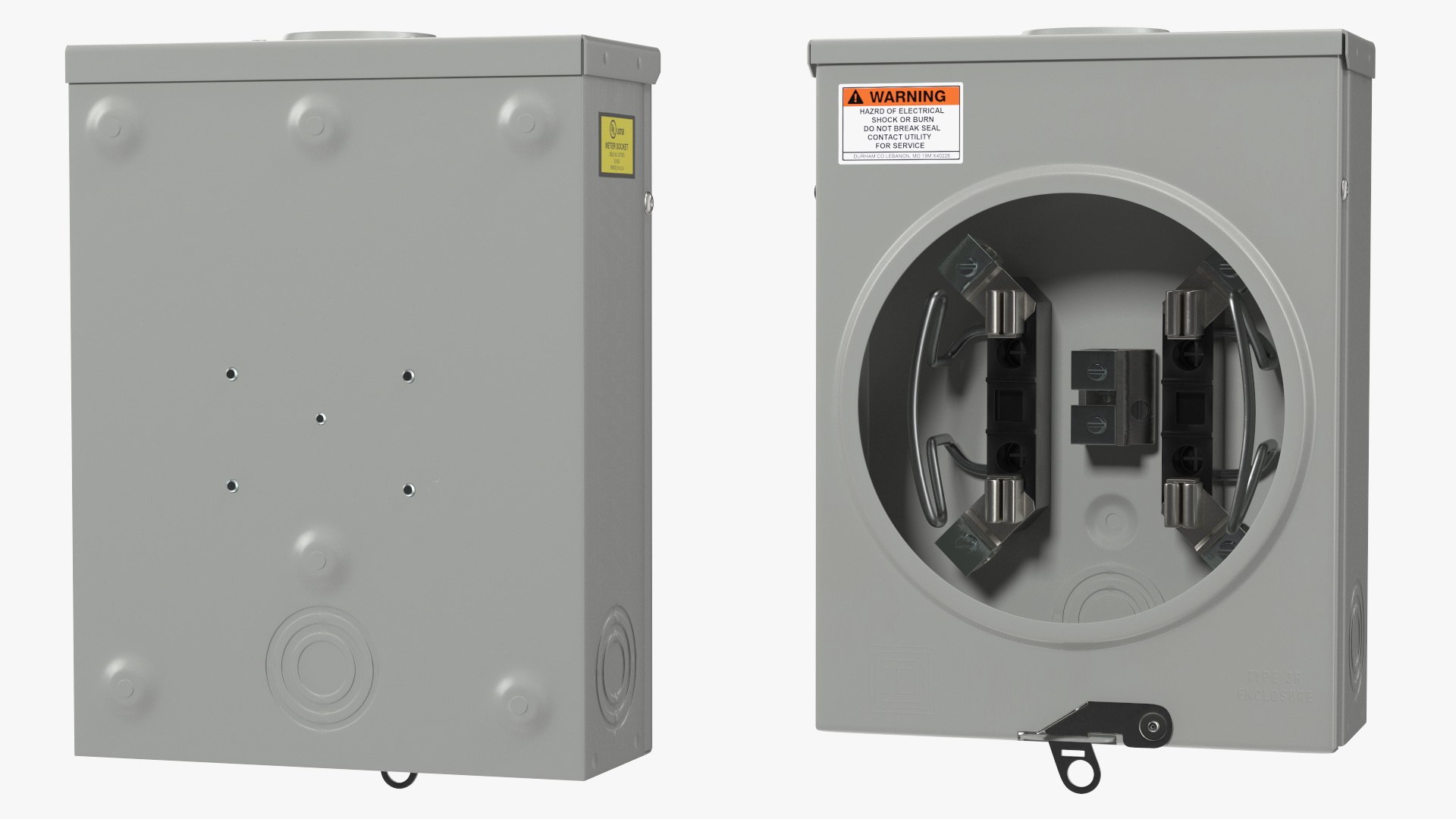 3D Square D Individual Electricity Meter Socket model - TurboSquid 1912581