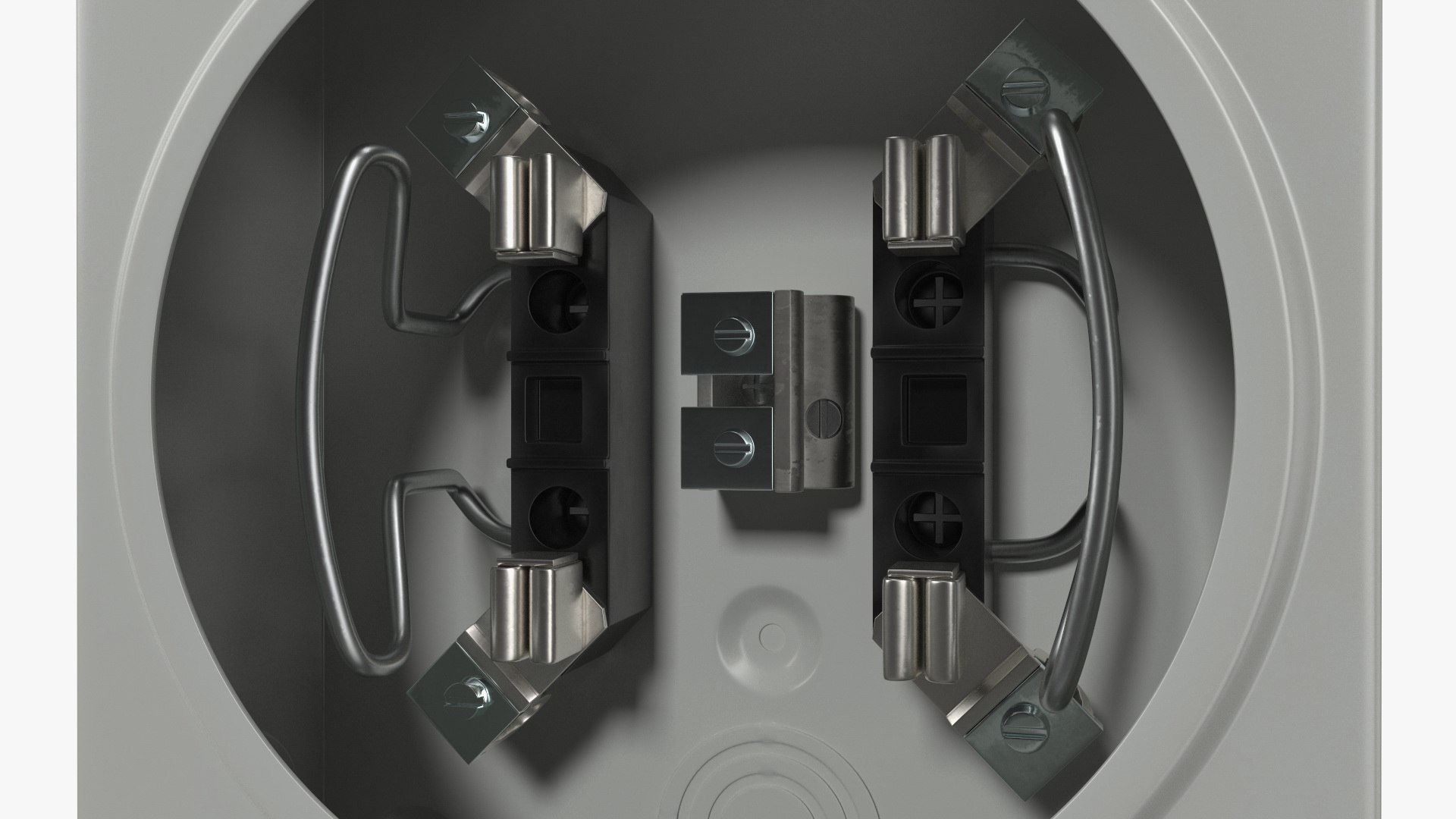 3D Square D Individual Electricity Meter Socket model - TurboSquid 1912581