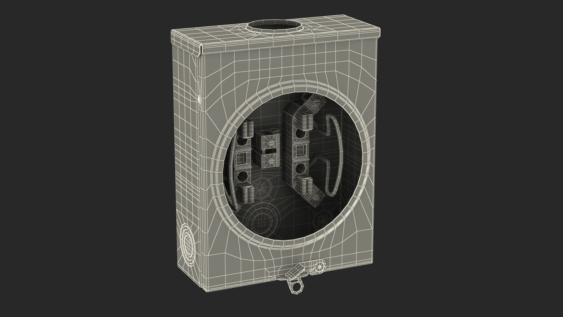 3D Square D Individual Electricity Meter Socket Model - TurboSquid 1912581