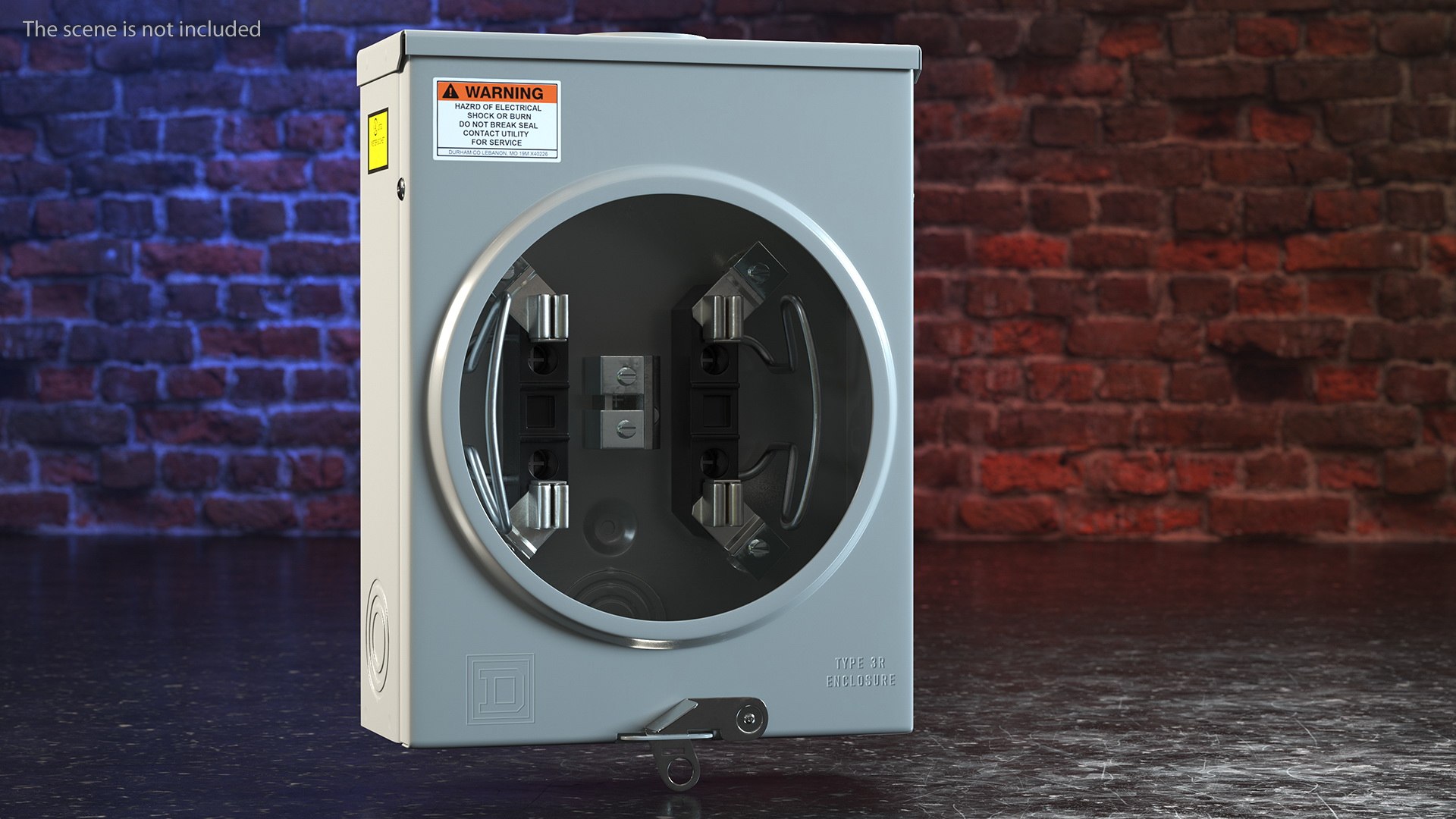 3D Square D Individual Electricity Meter Socket Model - TurboSquid 1912581