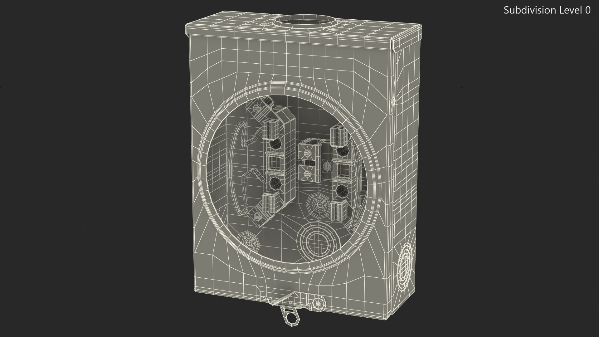3D Square D Individual Electricity Meter Socket model - TurboSquid 1912581