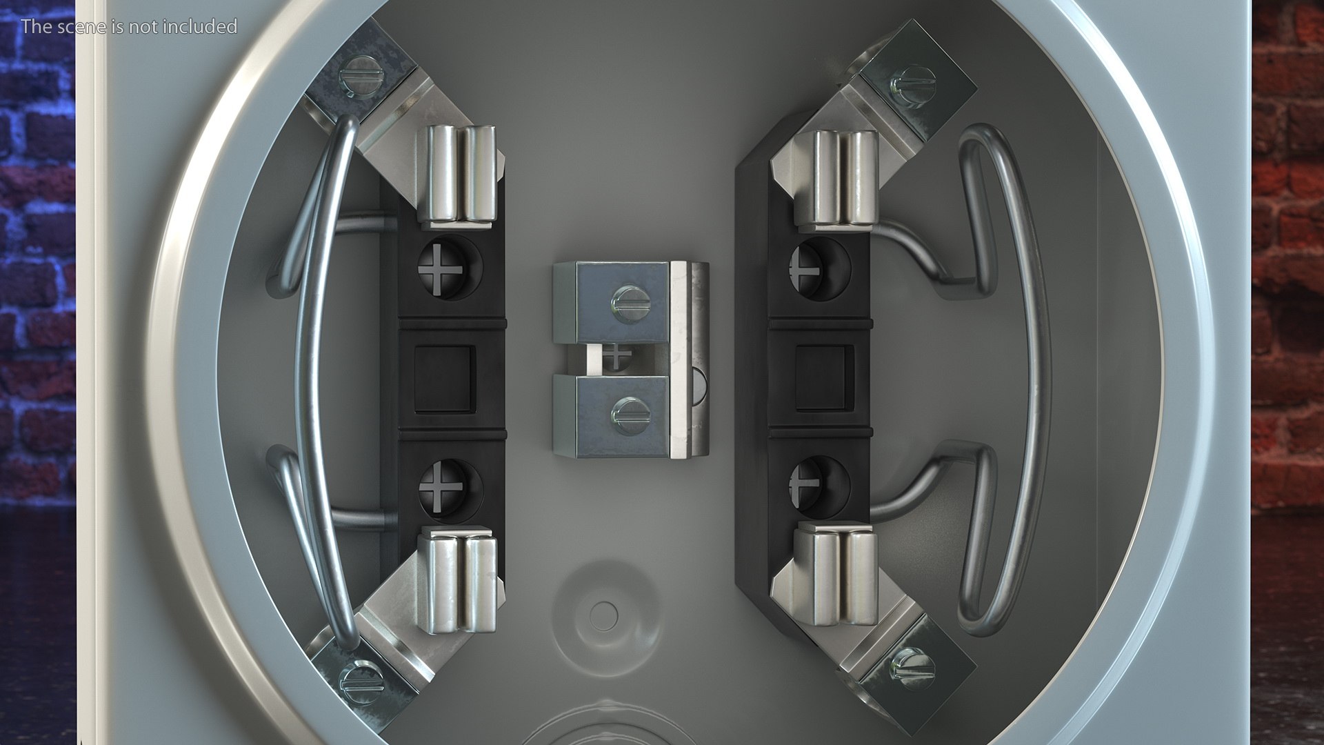 3D Square D Individual Electricity Meter Socket Model - TurboSquid 1912581