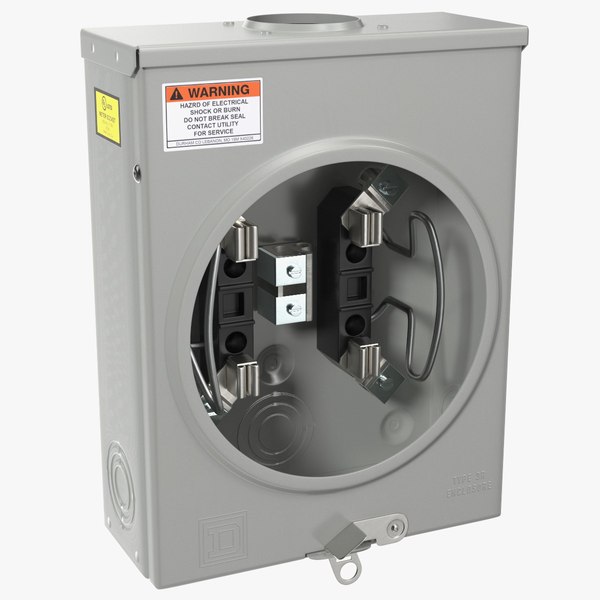 3D Square D Individual Electricity Meter Socket model - TurboSquid 1912581