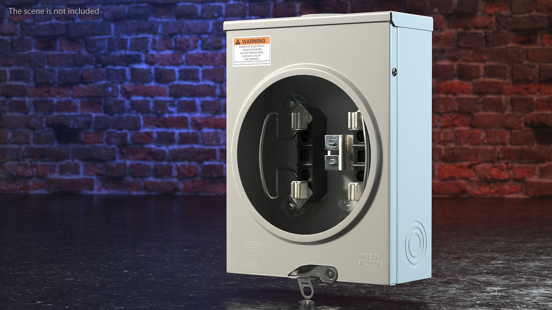 3D Square D Individual Electricity Meter Socket Model - TurboSquid 1912581