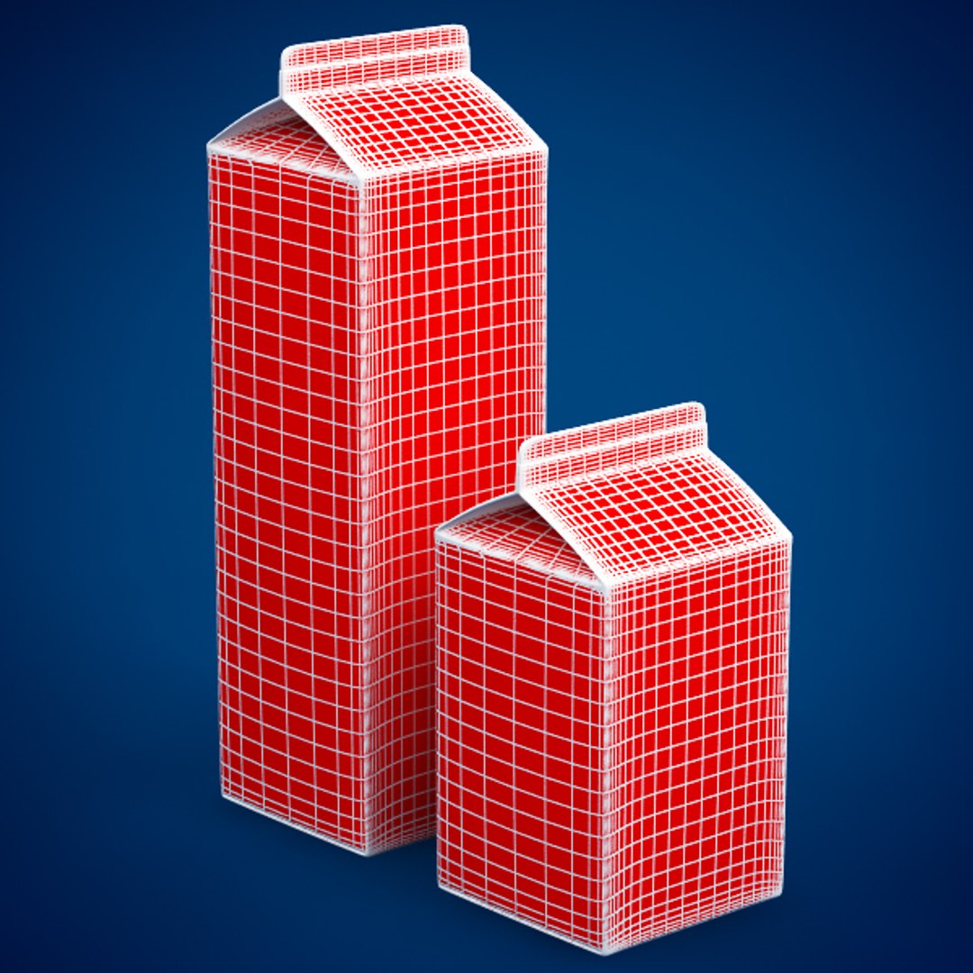 Milk Box 3d Fbx