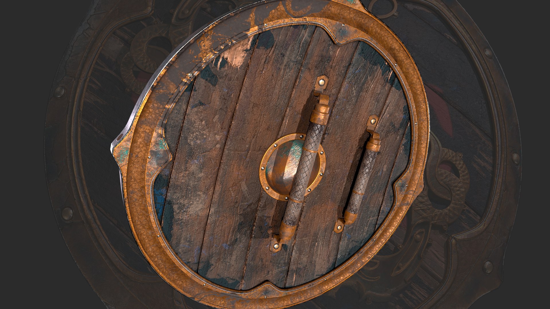 Viking Shield Copper 3D Model - TurboSquid 1782275