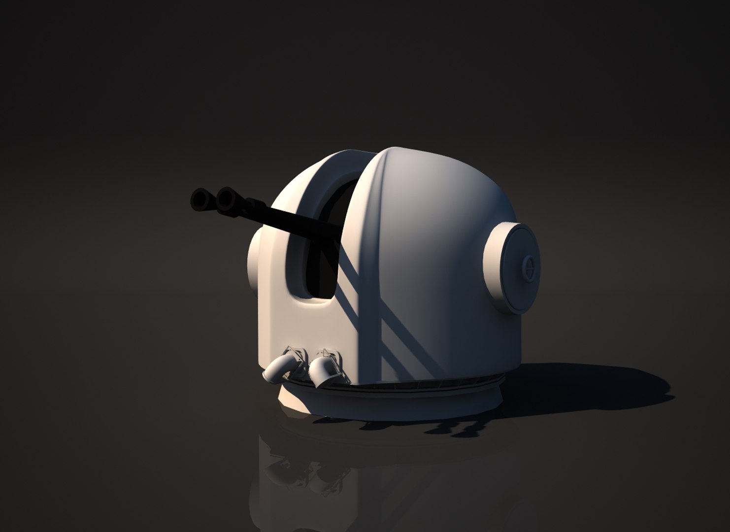 3d Model 40 Mm Otobreda Gun