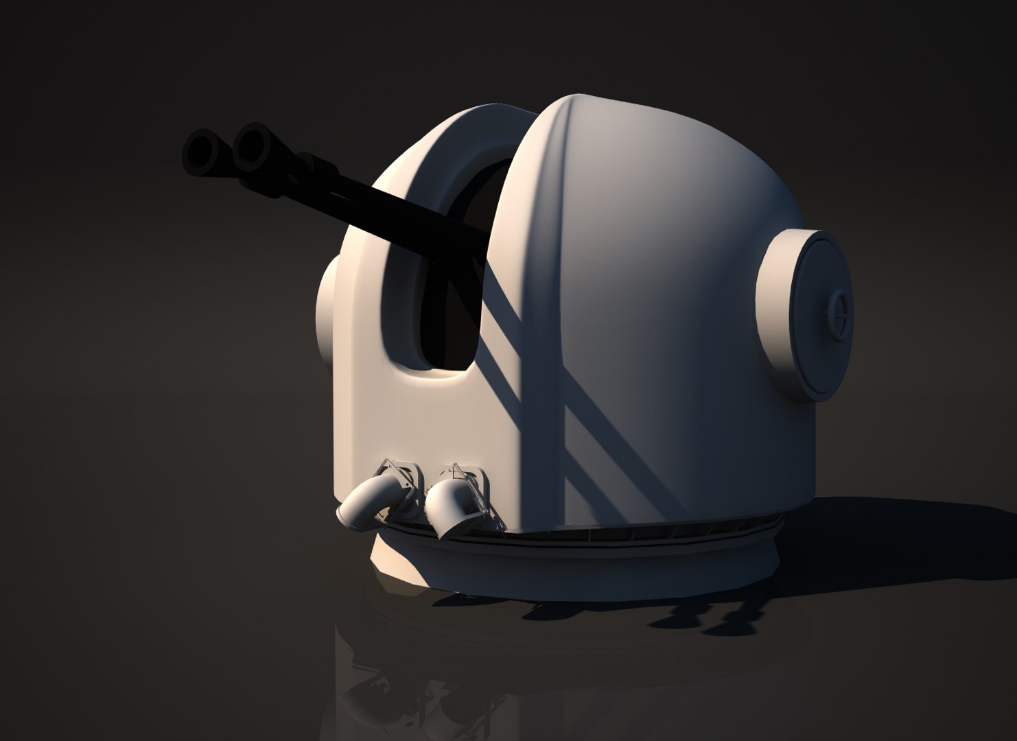 3d Model 40 Mm Otobreda Gun