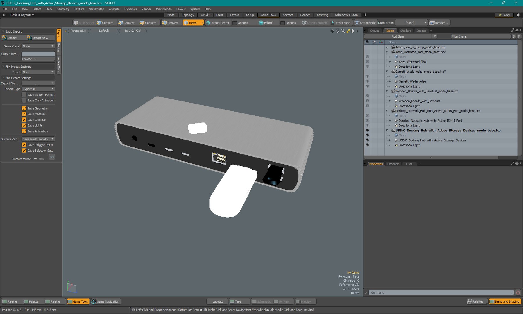 USB-C Docking Hub With Active Storage Devices 3D Model - TurboSquid 2413210