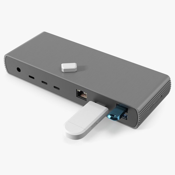 modelo 3d Concentrador de acoplamiento USB-C con dispositivos de ...