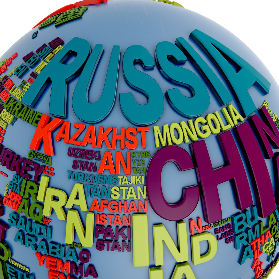 3d Continent World Globe Model