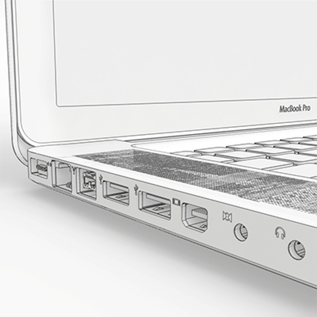 3d Apple Macbook Pro Led Model