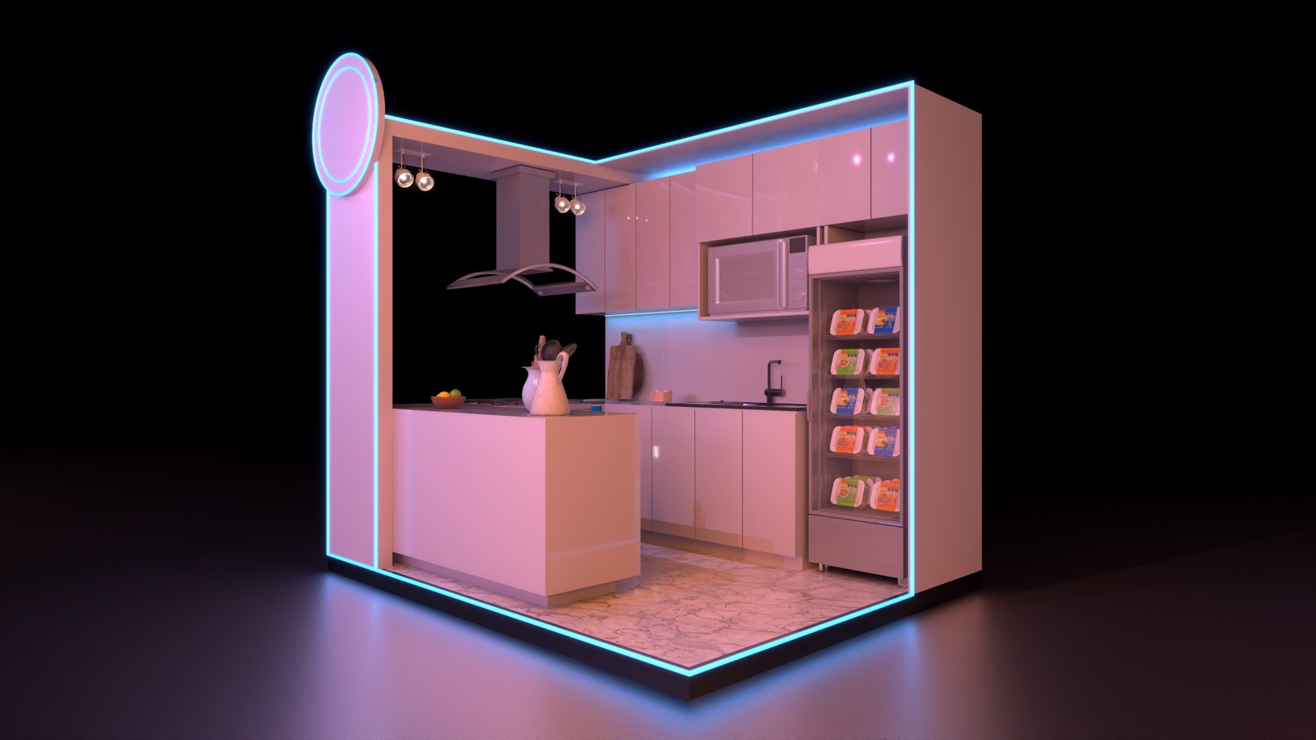 3D Model Kitchen Booth - TurboSquid 2163903