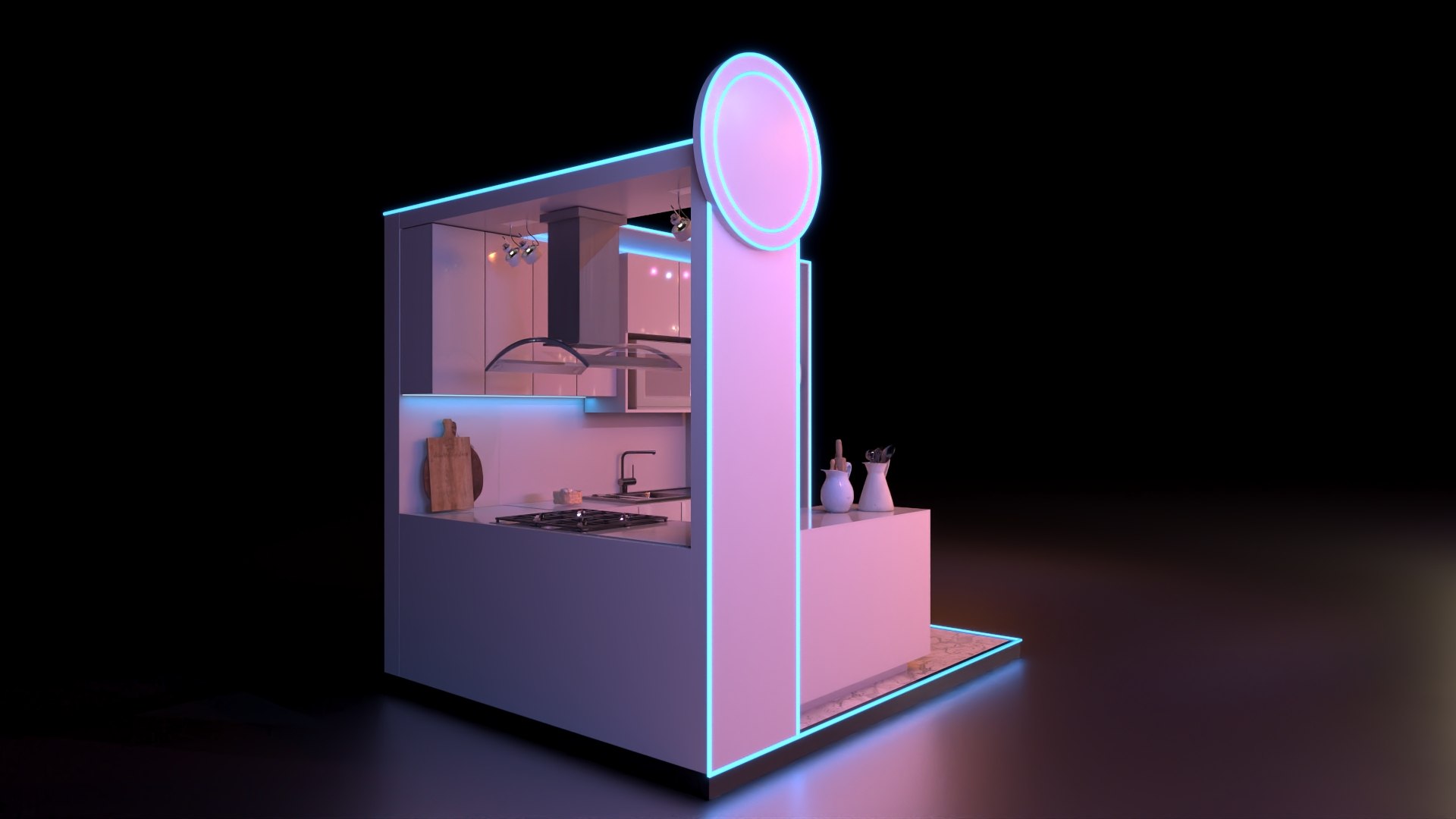 3D Model Kitchen Booth - TurboSquid 2163903