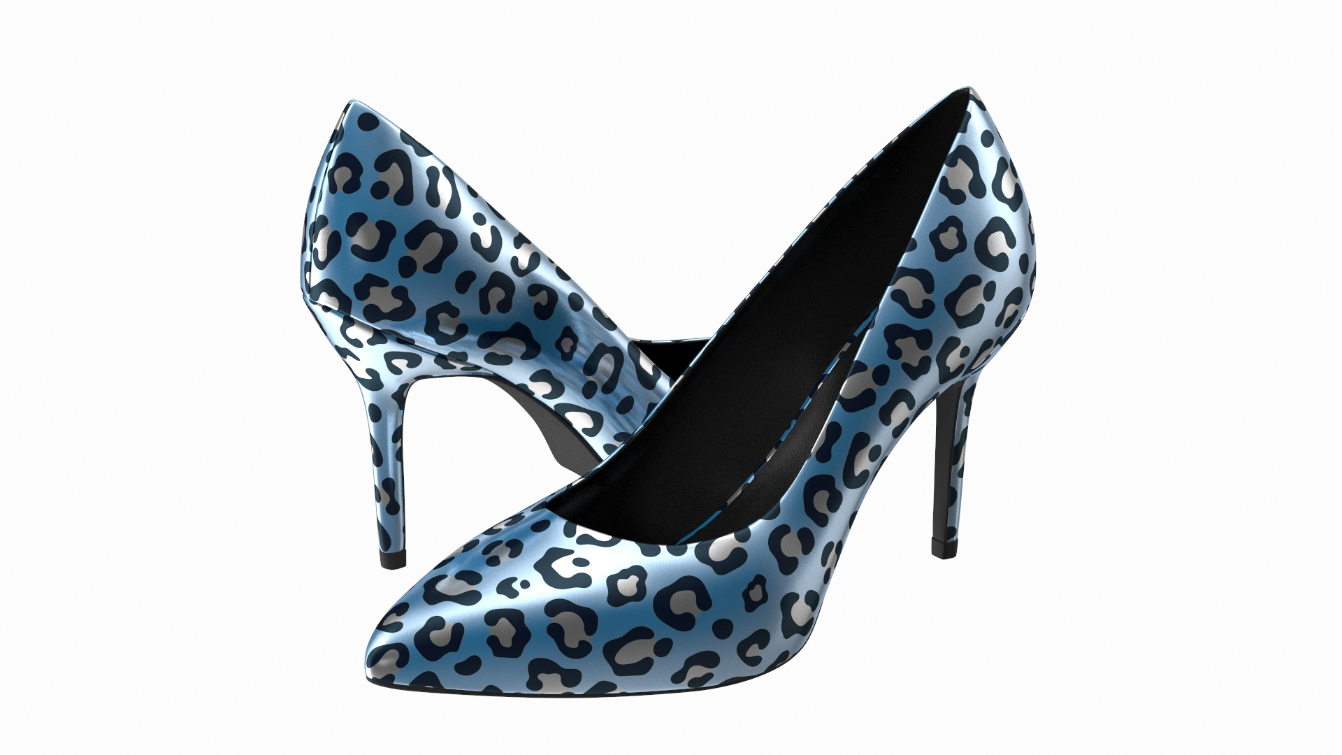 3D Blue Leopard Heels - TurboSquid 1831180