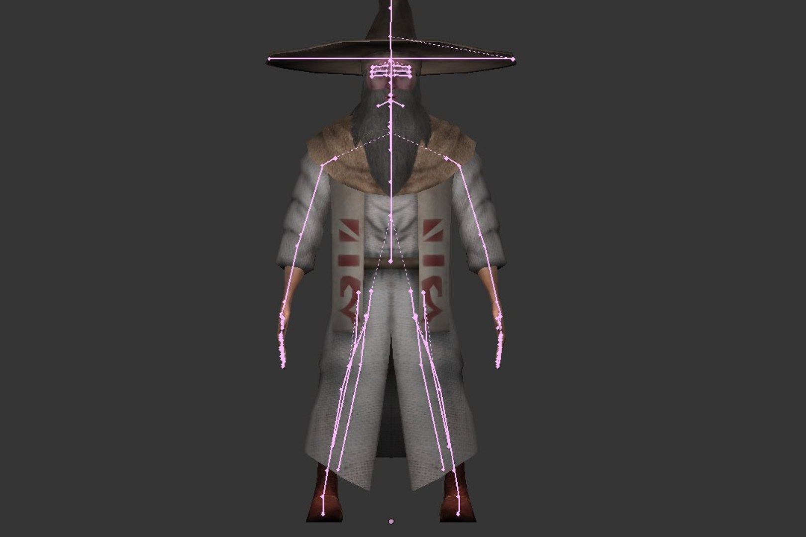 maya wizard character run