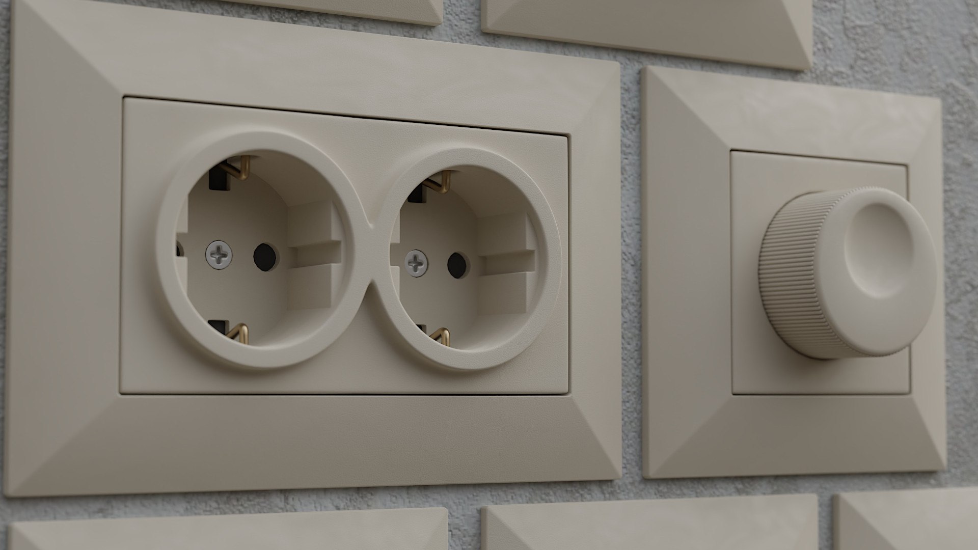 3D Luxury Electrical Switches Set 1 - TurboSquid 2127223